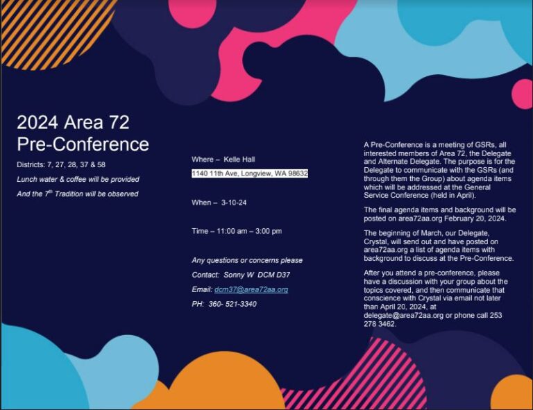 2024 Area 72 Pre-Conference – District 28